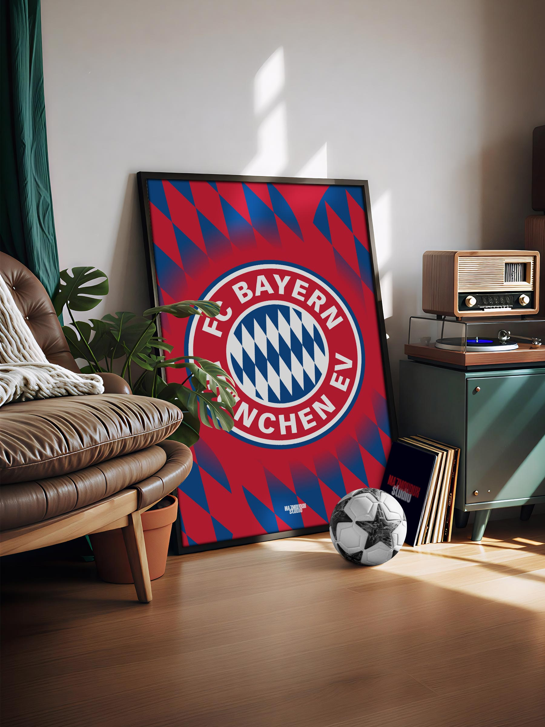 FC Bayern Munich Logo – Illustrated Poster & Frame - MA7MOUDUXstudio