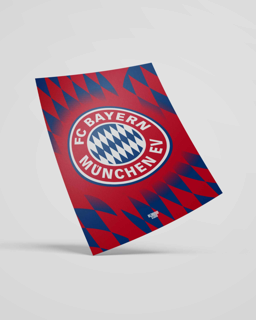 FC Bayern Munich Logo – Illustrated Poster & Frame - MA7MOUDUXstudio