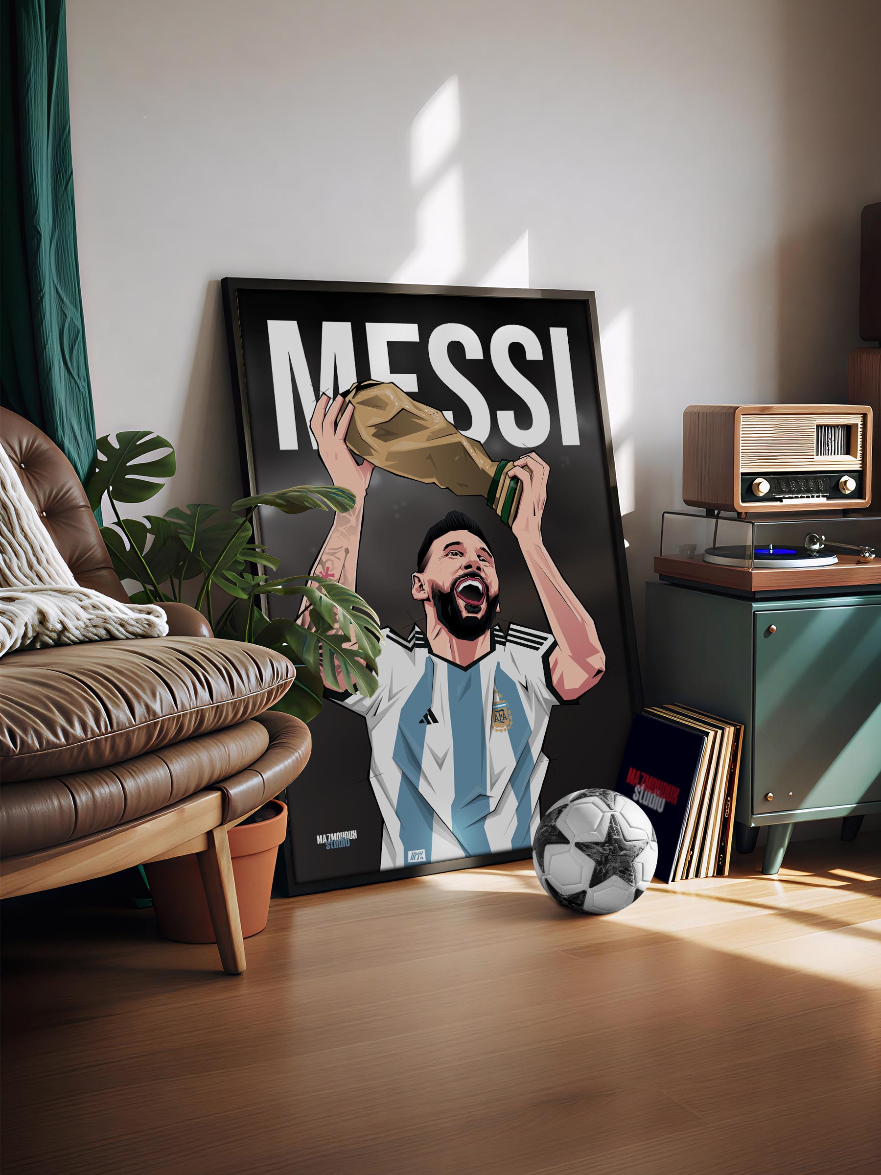 Leo Messi World Cup – Illustrated Poster & Frame - MA7MOUDUXstudio