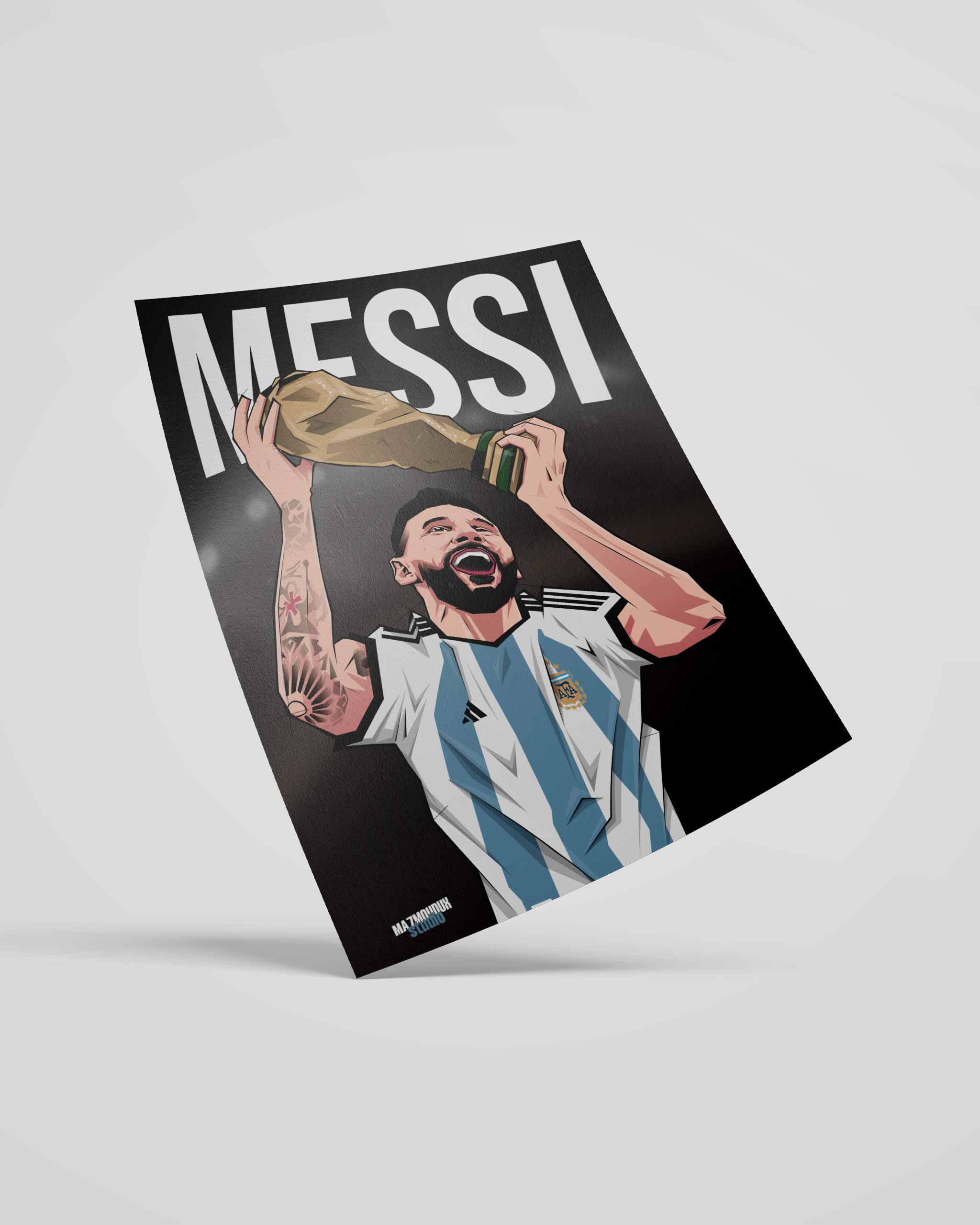 Leo Messi World Cup – Illustrated Poster & Frame - MA7MOUDUXstudio