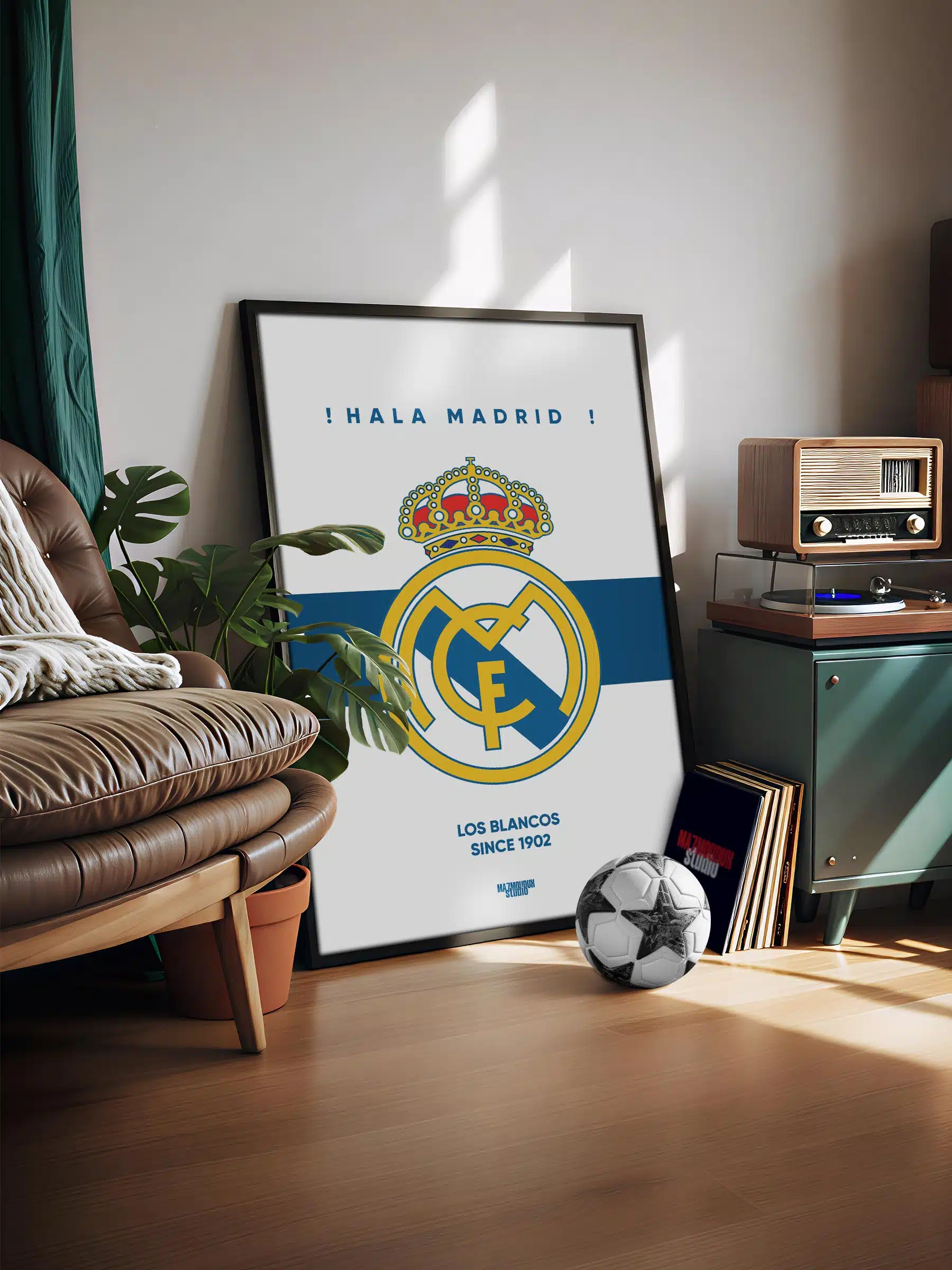Real Madrid Logo – Illustrated Poster & Frame - MA7MOUDUXstudio
