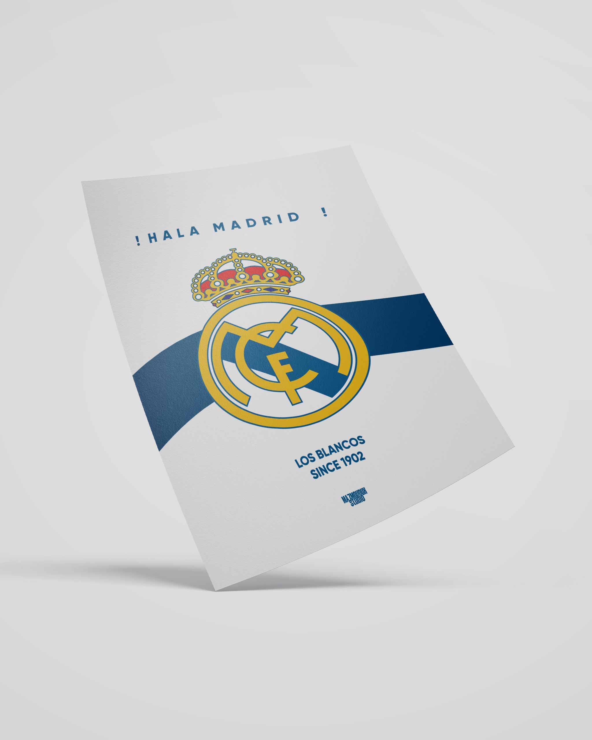 Real Madrid Logo – Illustrated Poster & Frame - MA7MOUDUXstudio